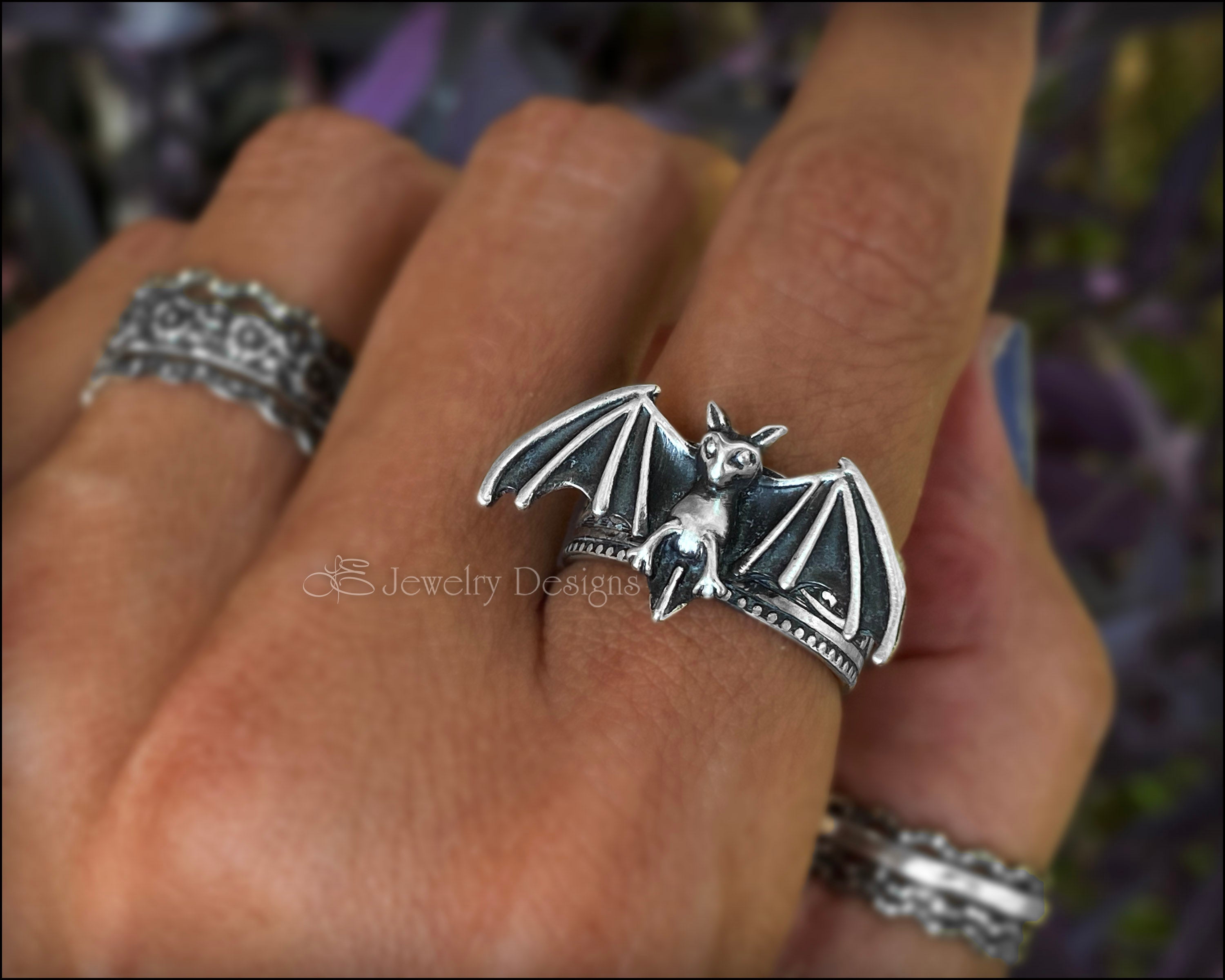 Sterling Gothic Bat Ring – LE Jewelry Designs