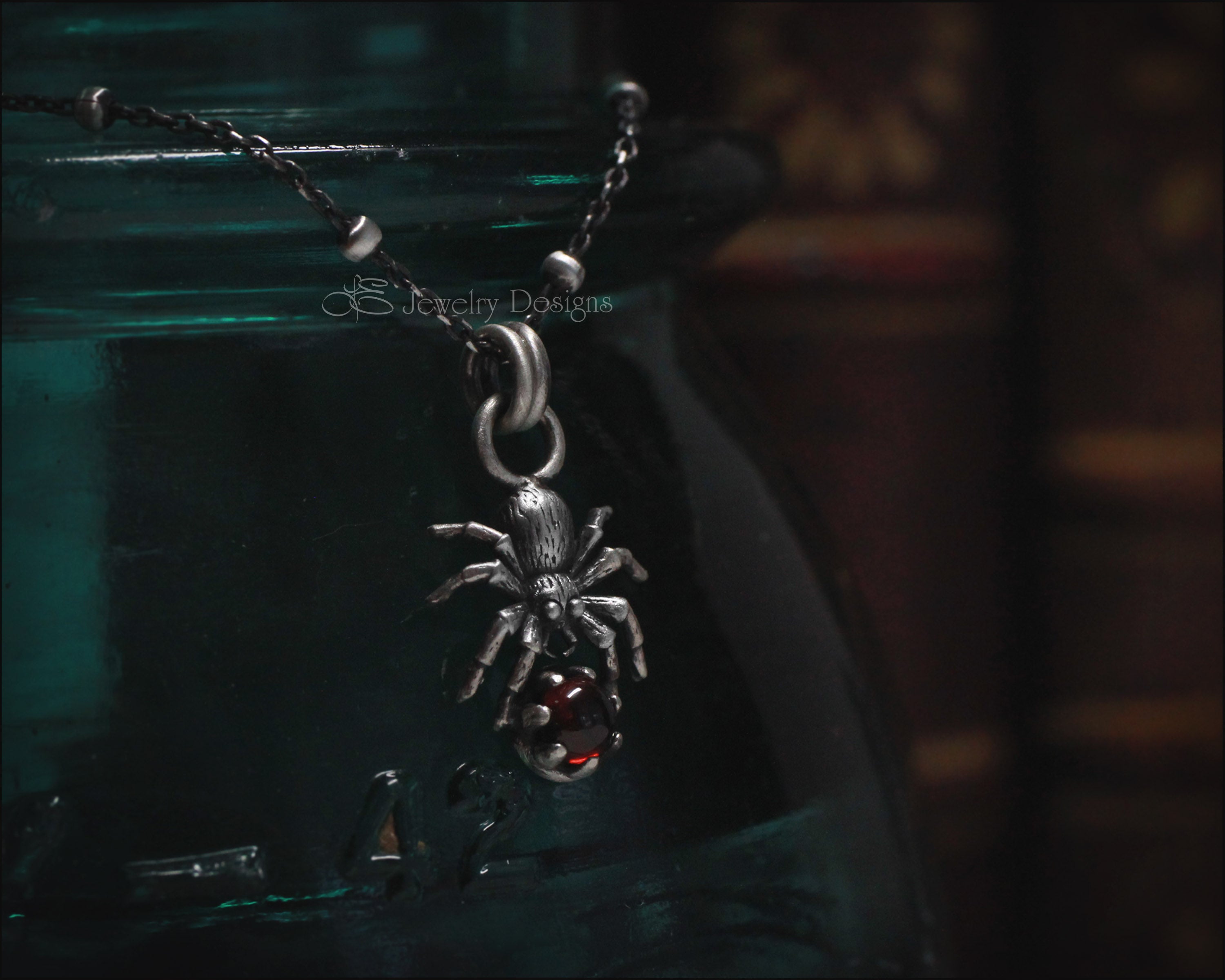 Sterling Gemstone Spider Necklace – LE Jewelry Designs