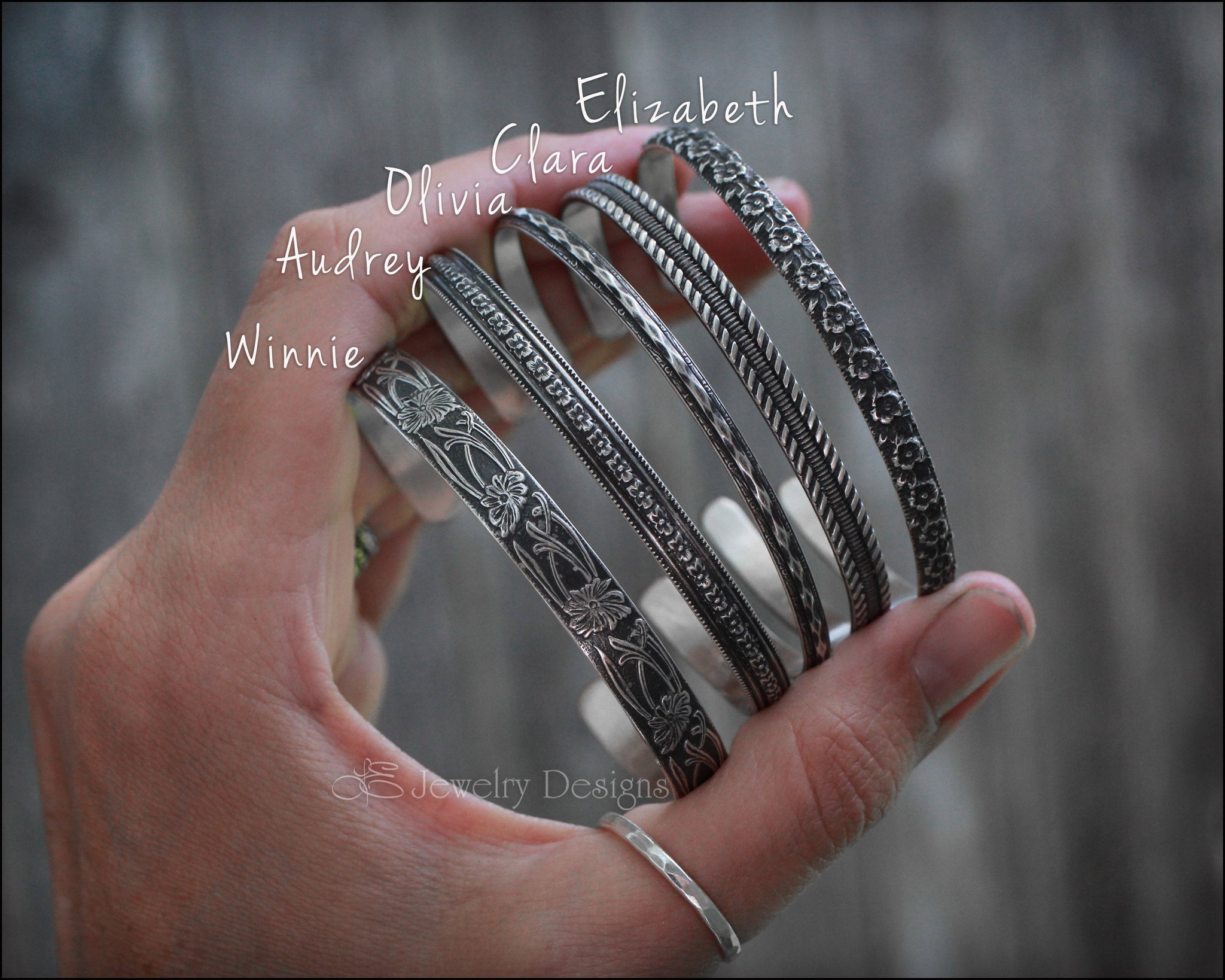 Sterling Silver Pattern Cuff Bracelets – LE Jewelry Designs