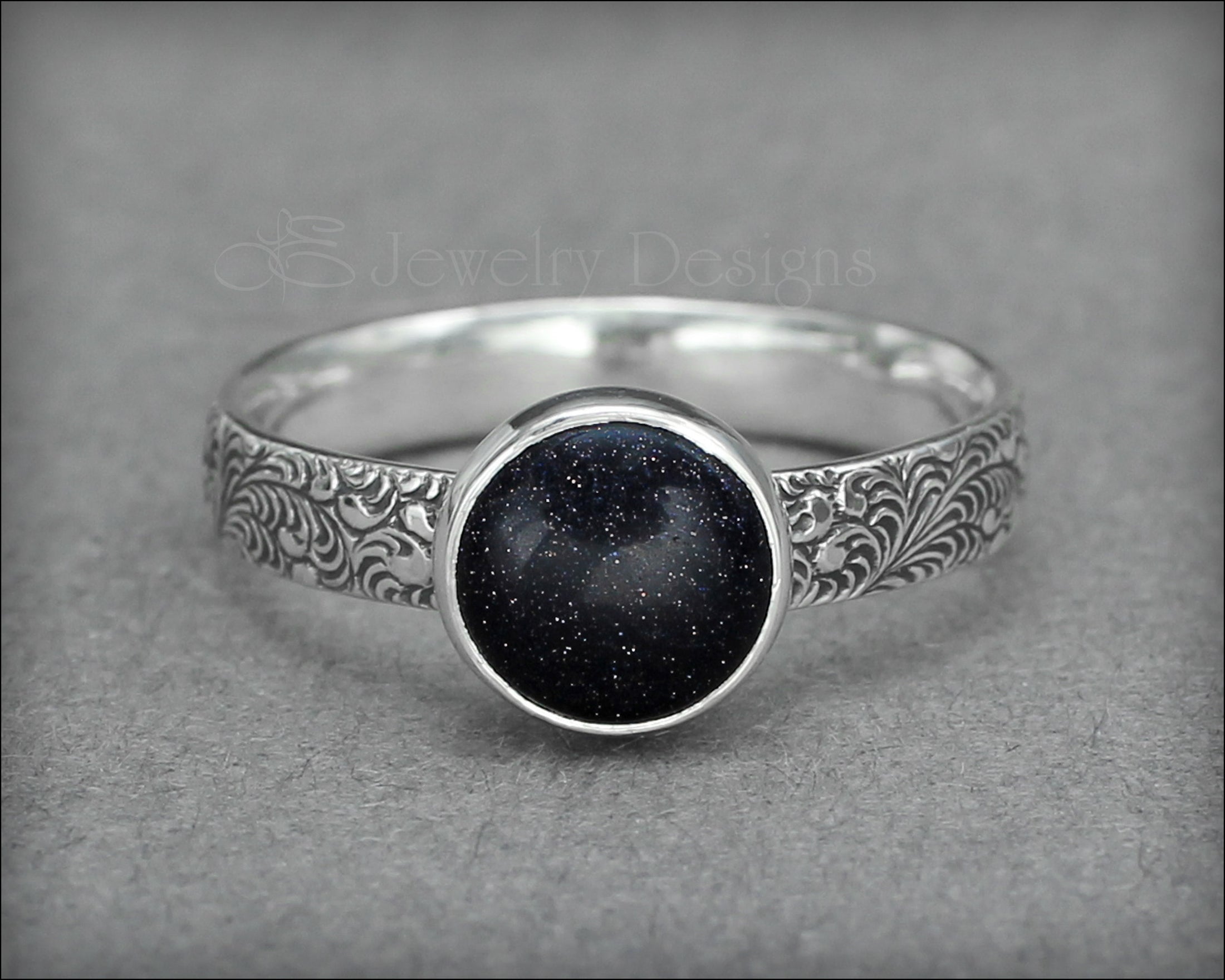 Blue Goldstone Galaxy Ring – LE Jewelry Designs