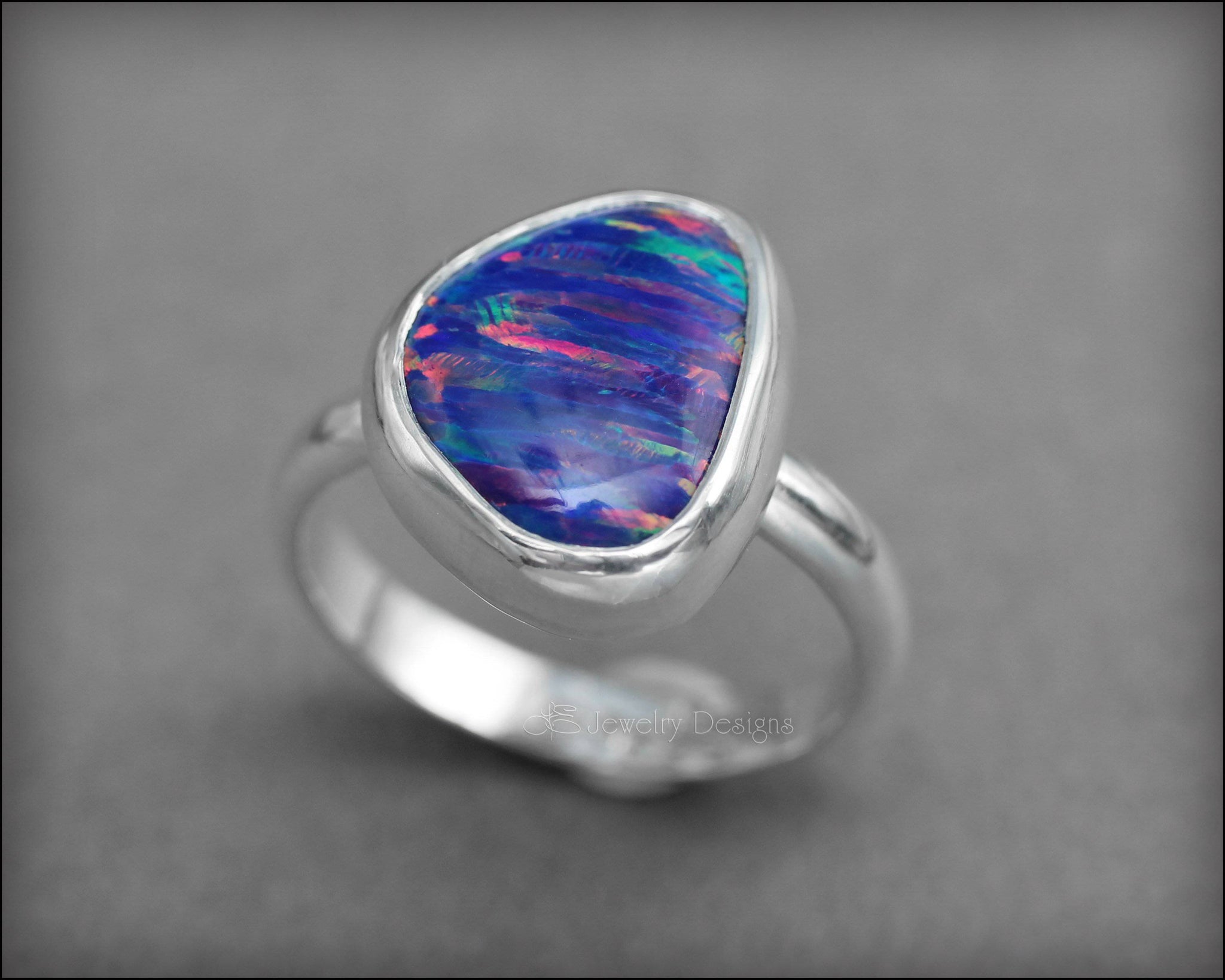 Sterling Opal Ring - (choose your color) – LE Jewelry Designs