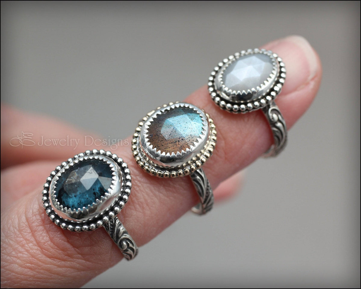 Rose Cut Gemstone Ring - (choose your stone) – LE Jewelry Designs