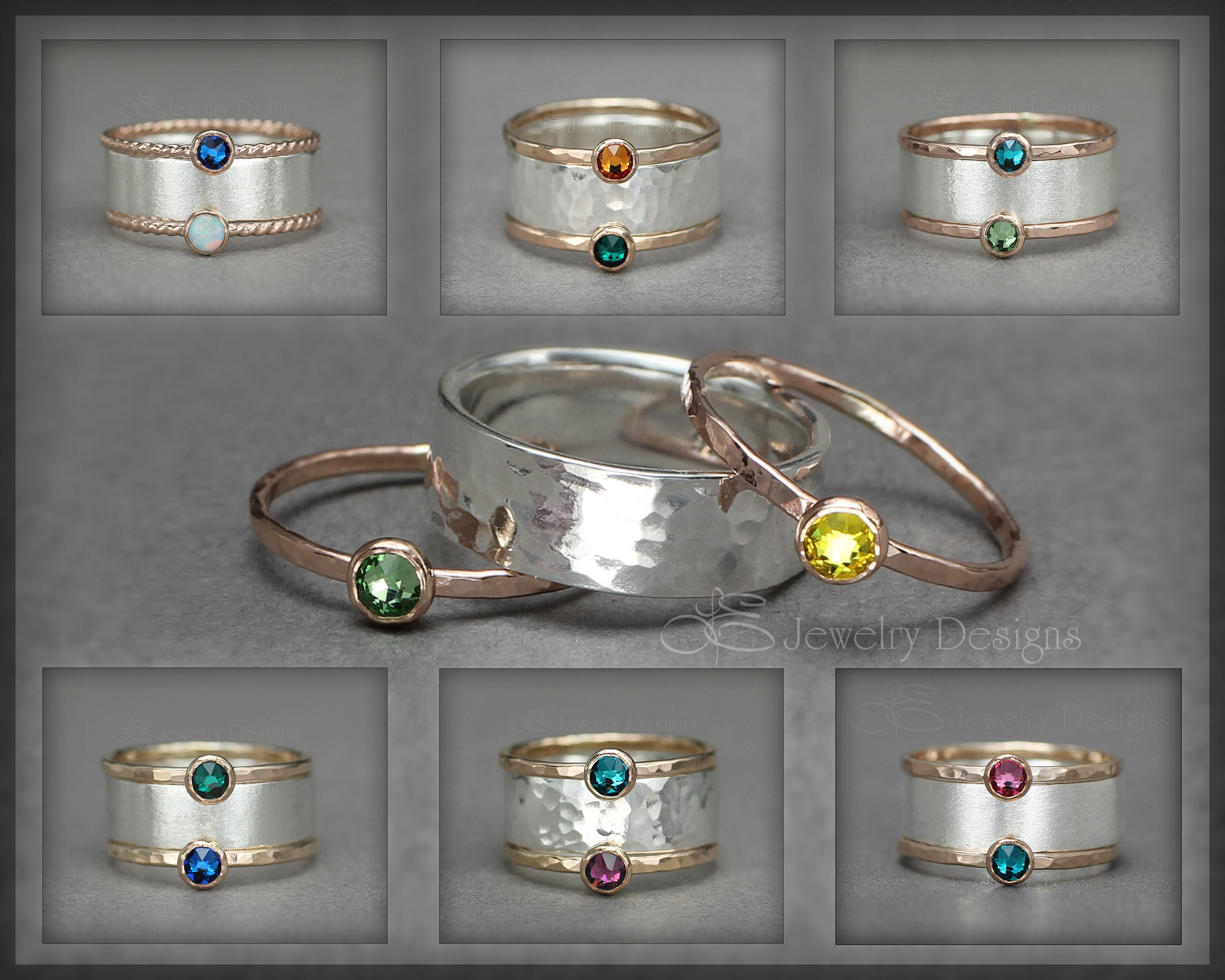Birthstone Ring Sets – LE Jewelry Designs