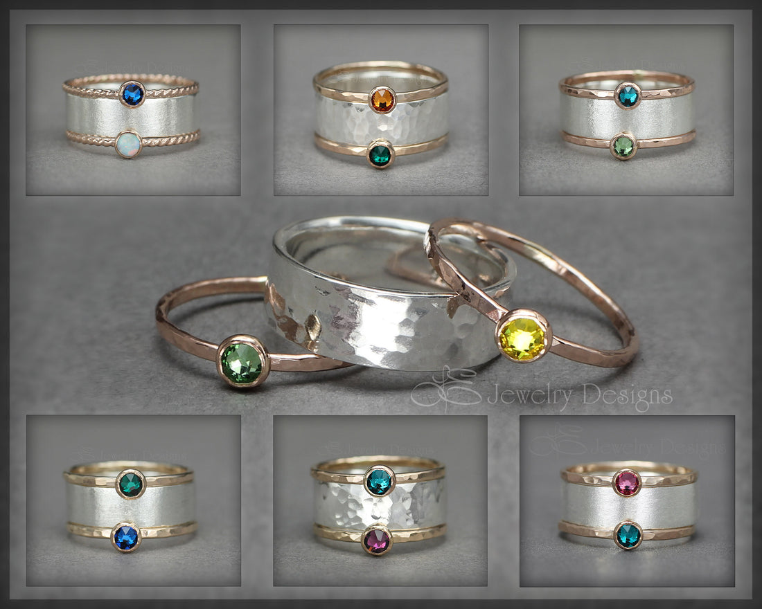 Birthstone Ring Sets – LE Jewelry Designs